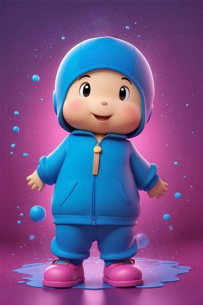 پوکویو در حالت های مختلف طرح کارتونی برای کودکان عکس با کیفیت و وکتور