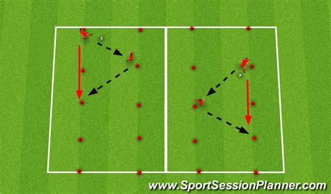 Footballsoccer Zig Zag Passing Technical Passing And Receiving