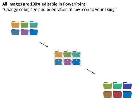 Co Six Folders Text Boxes Data Representation Flat Powerpoint Design