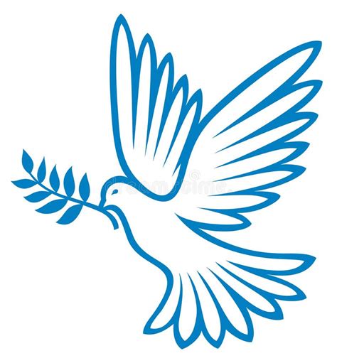 Περιστέρι της ειρήνης Απεικόνιση με το περιστέρι που κρατά ένα κλαδί ελιάς που συμβολίζει την