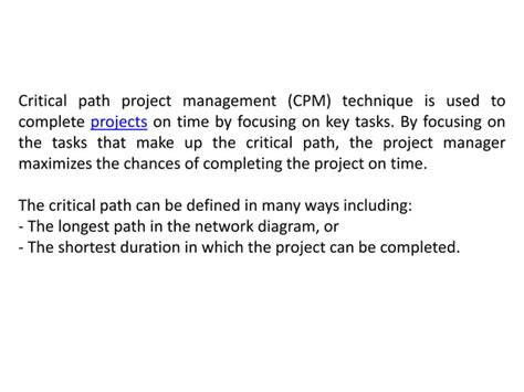 Project Management Tools And Techniques PERT Project Evaluation And Review Technique CPM