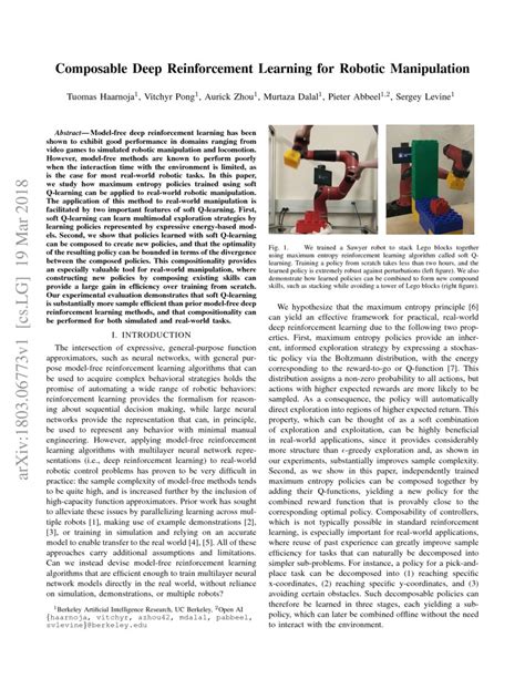 composable deep reinforcement learning for robotic manipulation deepai