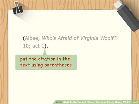 5 Ways To Quote And Cite A Play In An Essay Using MLA Format