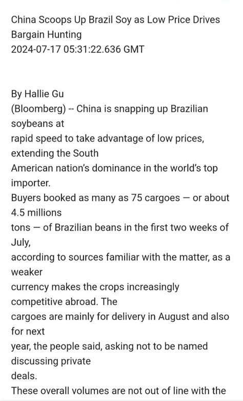 Kang Wei Cheang On Linkedin Chinasoybeanpurchase Braziliansoybeans