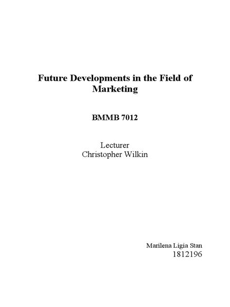 Future Developments In Marketing Analyzing Tui Groups Strategies For