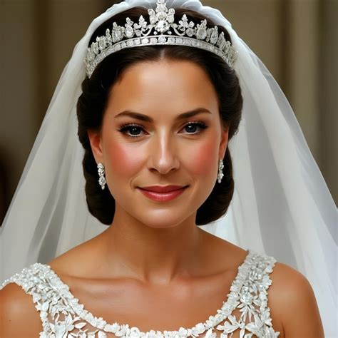 A Woman In A Bridal Tiara Is Wearing A Tiara Premium Ai Generated Image