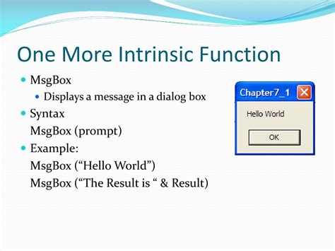 Ppt Visual Basic Intrinsic Functions Powerpoint Presentation Free