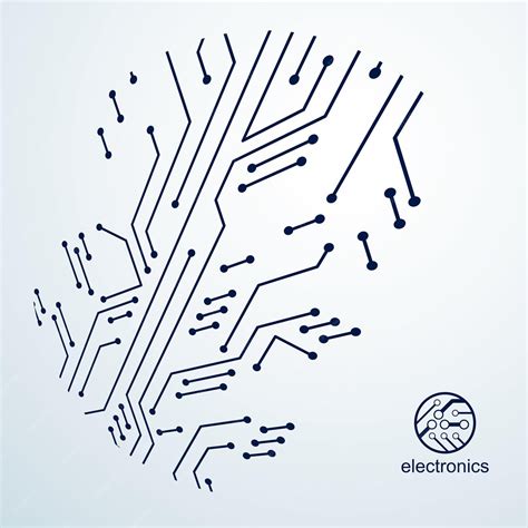 Premium Vector Futuristic Cybernetic Scheme Vector Motherboard