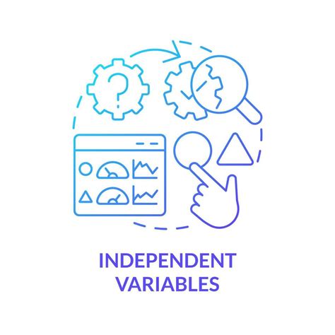 Independent Variables Blue Gradient Concept Icon Causal Research