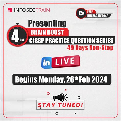 Staytuned Brainboost Dailylearning Infosectrain Cybersecurityawareness Cissp