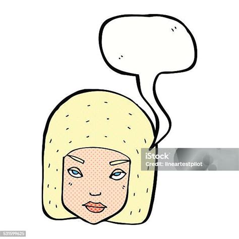 말풍선이 있는 짜증난 여성 얼굴 말풍선을 거친에 대한 스톡 벡터 아트 및 기타 이미지 거친 귀여운 그리기 Istock