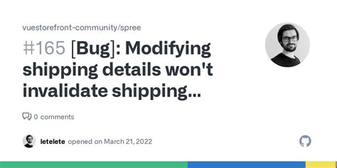 Bug Modifying Shipping Details Wont Invalidate Shipping Method · Issue 165 · Vuestorefront