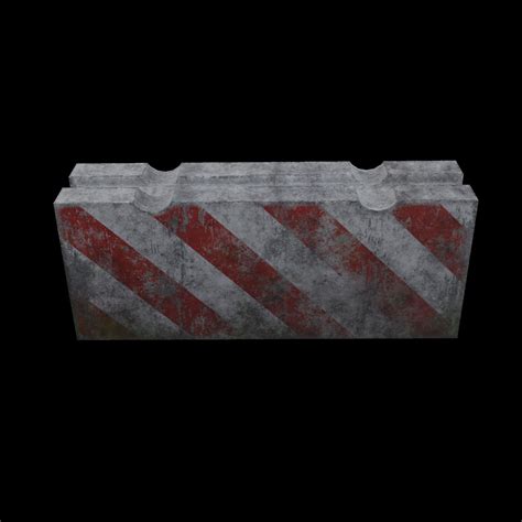 3d Model Concrete Block Restricting Traffic Pbr Low Poly Game Ready Vr Ar Low Poly Cgtrader
