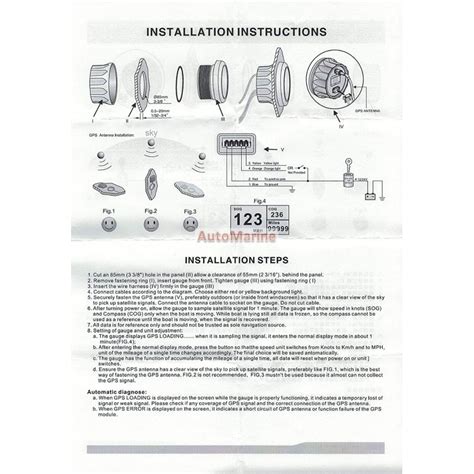 Mm GPS Digital Speedometer With Compass Black