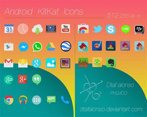 android kitkat status bar icons