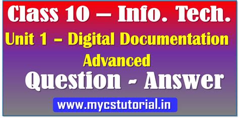 Class 10 Info Tech 402 Practical And Project File Download PDF MyCSTutorial The Path To