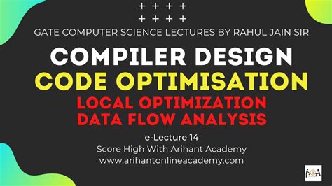 Compiler Design 14 Code Optimization Local Optimisation Gate Cs