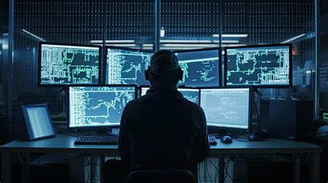 Premium Photo Businessman Using Computers For Global Data Analytics