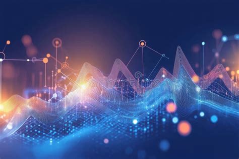 Abstract Digital Waveform With Data Visualization And Network Connections Stock Image Image Of