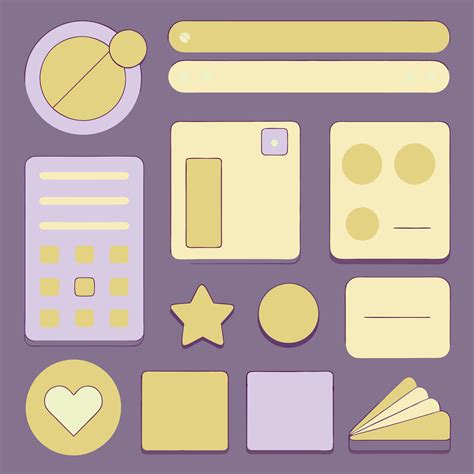Simple Web UI Elements Kit Graphic Vector Art At Vecteezy