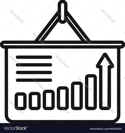 Banner Graph Icon Outline Business Royalty Free Vector Image