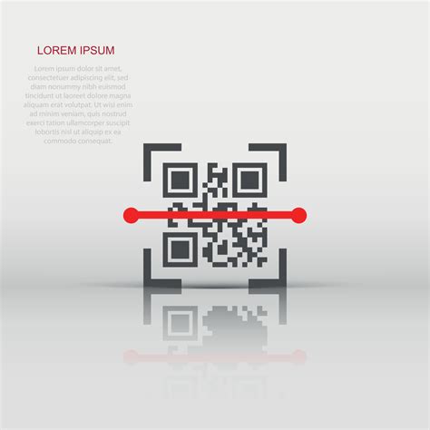 Qr Code Scan Icon In Flat Style Scanner Id Vector Illustration On