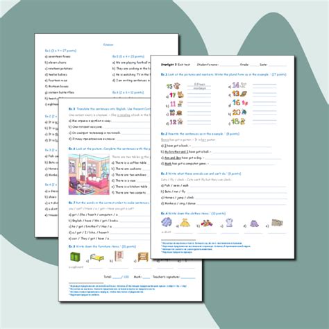 Итоговый тест по английскому языку для 3 класса на материале УМК Starlight 3