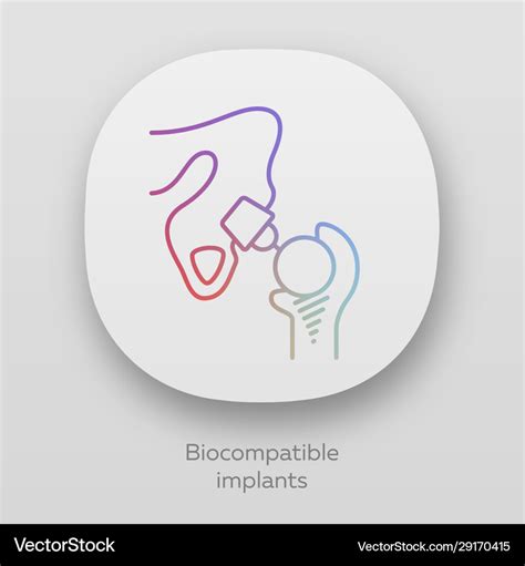 Biocompatible Implants App Icon Compatible Vector Image