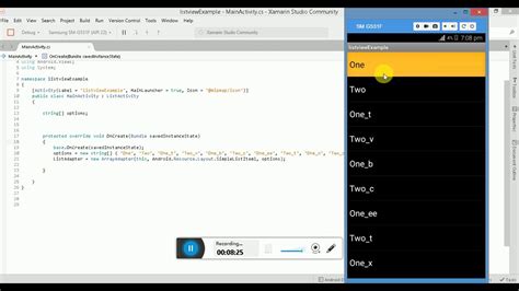 Xamarinandroid Listview Example Using Listactivity Part 2 English