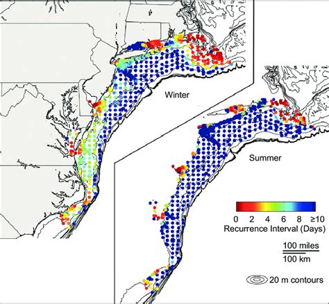 Recurrence Interval Ri In Days Of Mobility Events For Summer Download Scientific Diagram