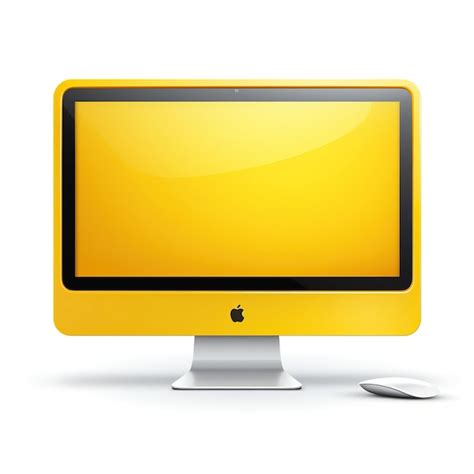 Premium Vector Yellow Color Computer 3d Vector White Background Isolated