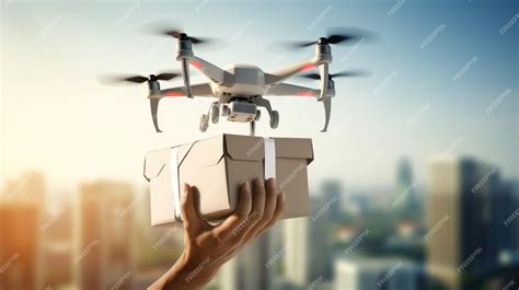 Premium Ai Image A Drone Carrying Packages