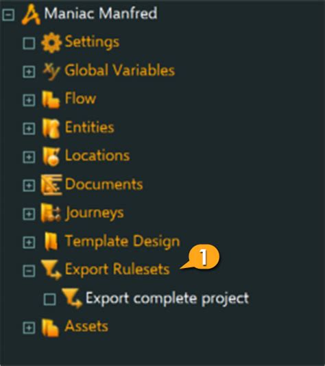 Articy Help Center Export Rulesets