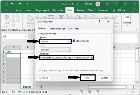 How To Only Allow Alphanumeric Characters Entry In Excel