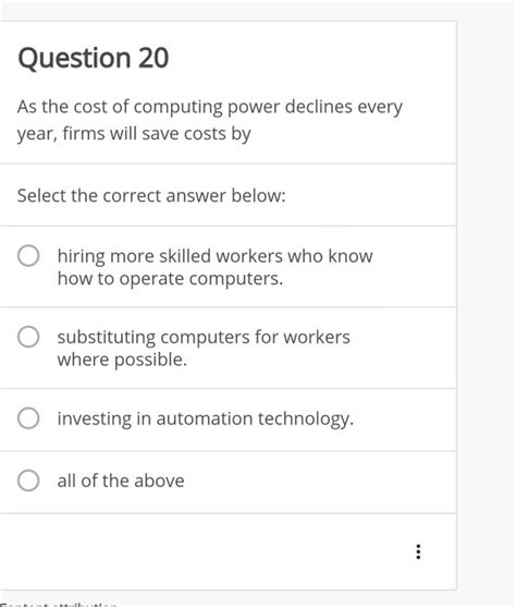 Solved Question 18 Marginal Utility Per Dollar Marginal