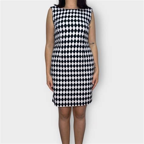 Dresses Vintage 199s Rogiglia Harlequin Diamond Check Mini Dress