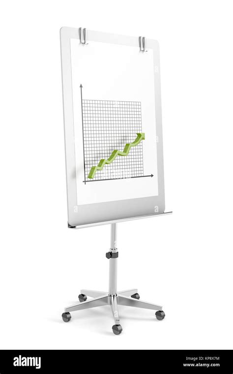Flip Chart With Arrow Graph Stock Photo Alamy