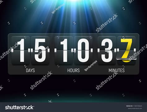 Countdown Timer Clock Counter Vector Template Stock Vector Royalty