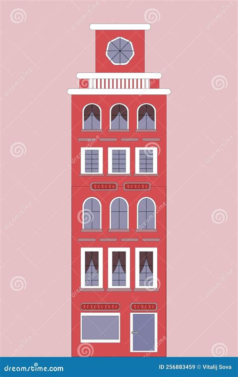 Apartment House Stock Illustration Illustration Of Town 256883459