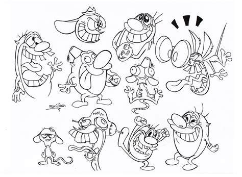 Ren And Stimpy Sketches Inked By Sav8197 On Deviantart