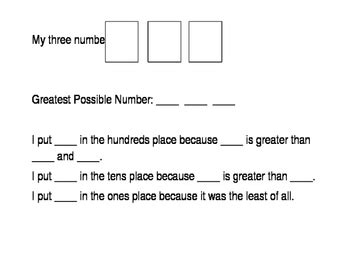 Greatest And Least Possible Number By Nicole Waller TPT