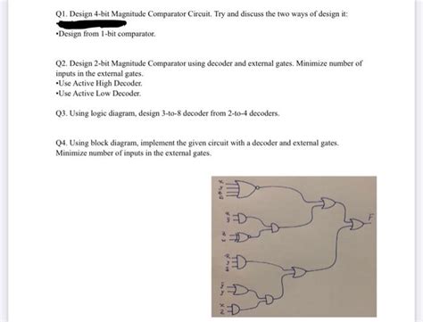 Solved Q Design Bit Magnitude Comparator Circuit Try Chegg