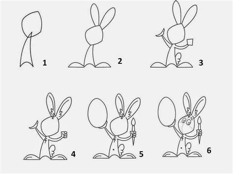 Как нарисовать зайчика по этапно 81 фото