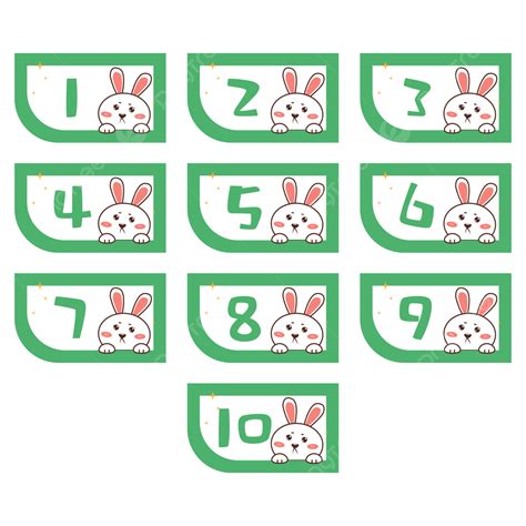 Cute Bunny Green Minimalist Serial Number Cute Simple Minimalism Png And Vector With
