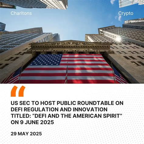Us Sec To Host Public Roundtable On Defi Regulation And Innovation Titled “defi And The