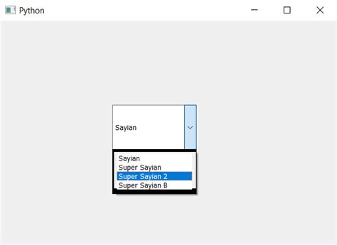 PyQt Combo Box Different Border Size To List View When Mouse Hover Over It GeeksforGeeks