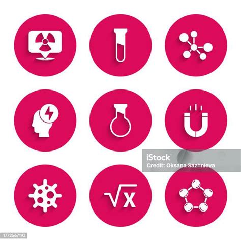 시험관과 플라스크 X 글리프의 제곱근 분자 자석 바이러스 머리 전기 기호 및 위치 방사능 아이콘을 설정합니다 벡터 Dna에 대한 스톡 벡터 아트 및 기타 이미지 Istock