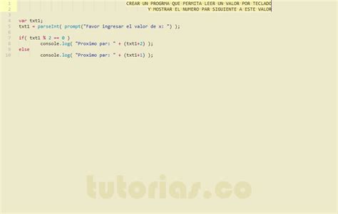 Sentencia If Else Javascript El Siguiente Numero Par Tutorias Co
