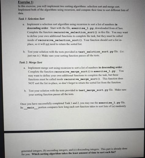 Solved Exercise In This Exercise You Will Implement Two Chegg