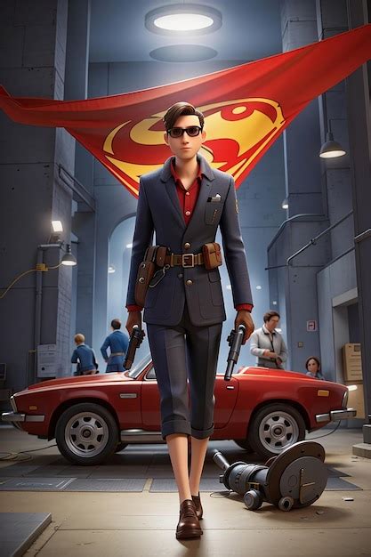 Premium Photo Super Spy Cartoon Stealthy 3d Animation